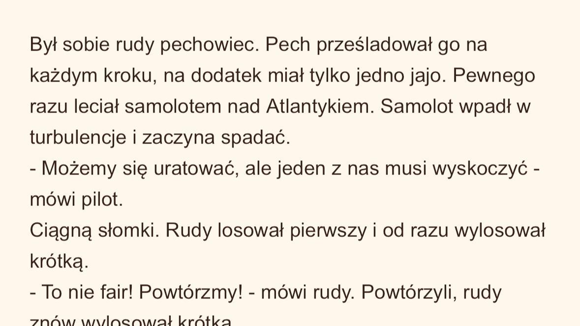 Dowcip o rudym pechowcu | JebZmeme.pl